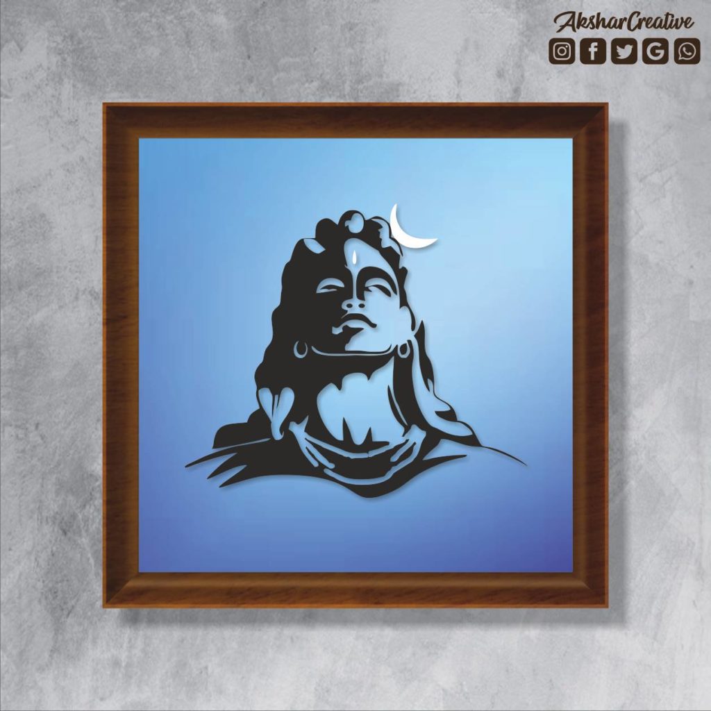 Adiyogi Shiva Frame - Akshar Creative Enterprise