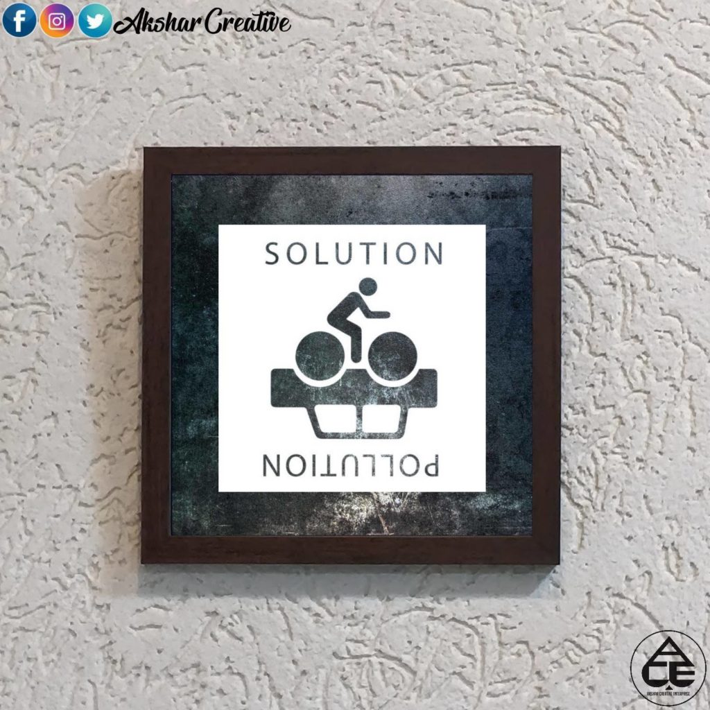 Solution to Pollution Stencil Frame - Akshar Creative Enterprise