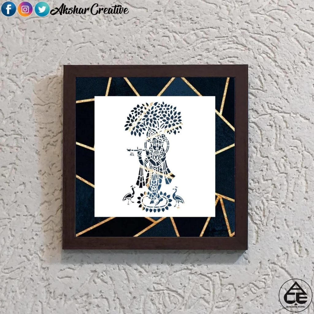 Lord Krishna Stencil Frame - Akshar Creative Enterprise
