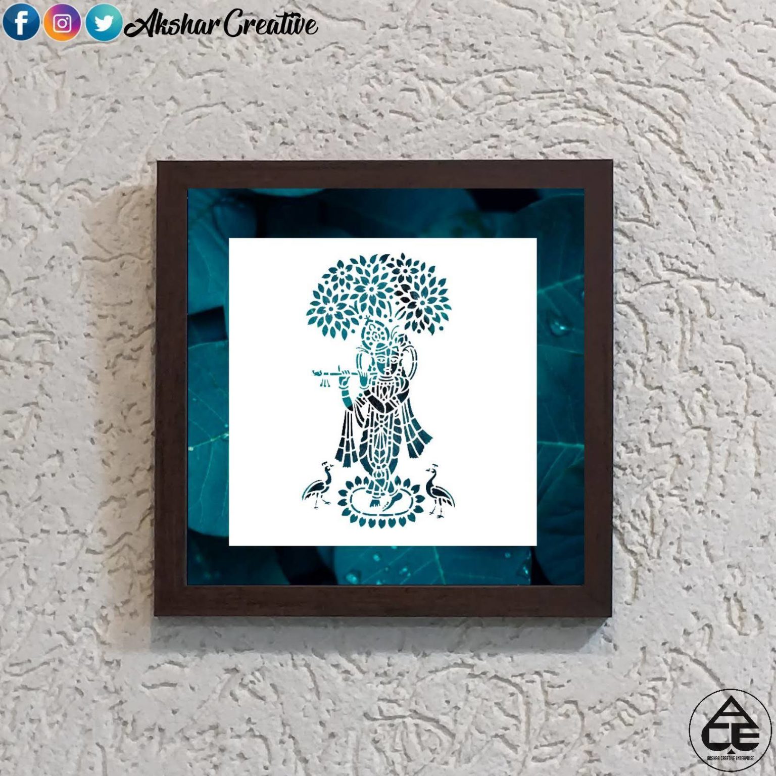 Lord Krishna Stencil Frame - Akshar Creative Enterprise