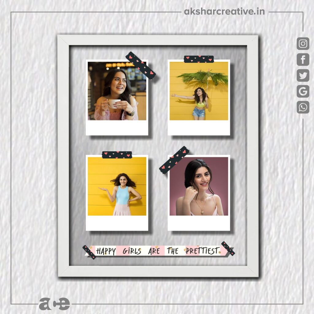 Monogram Name Letter Collage Frame – Akshar Creative Enterprise