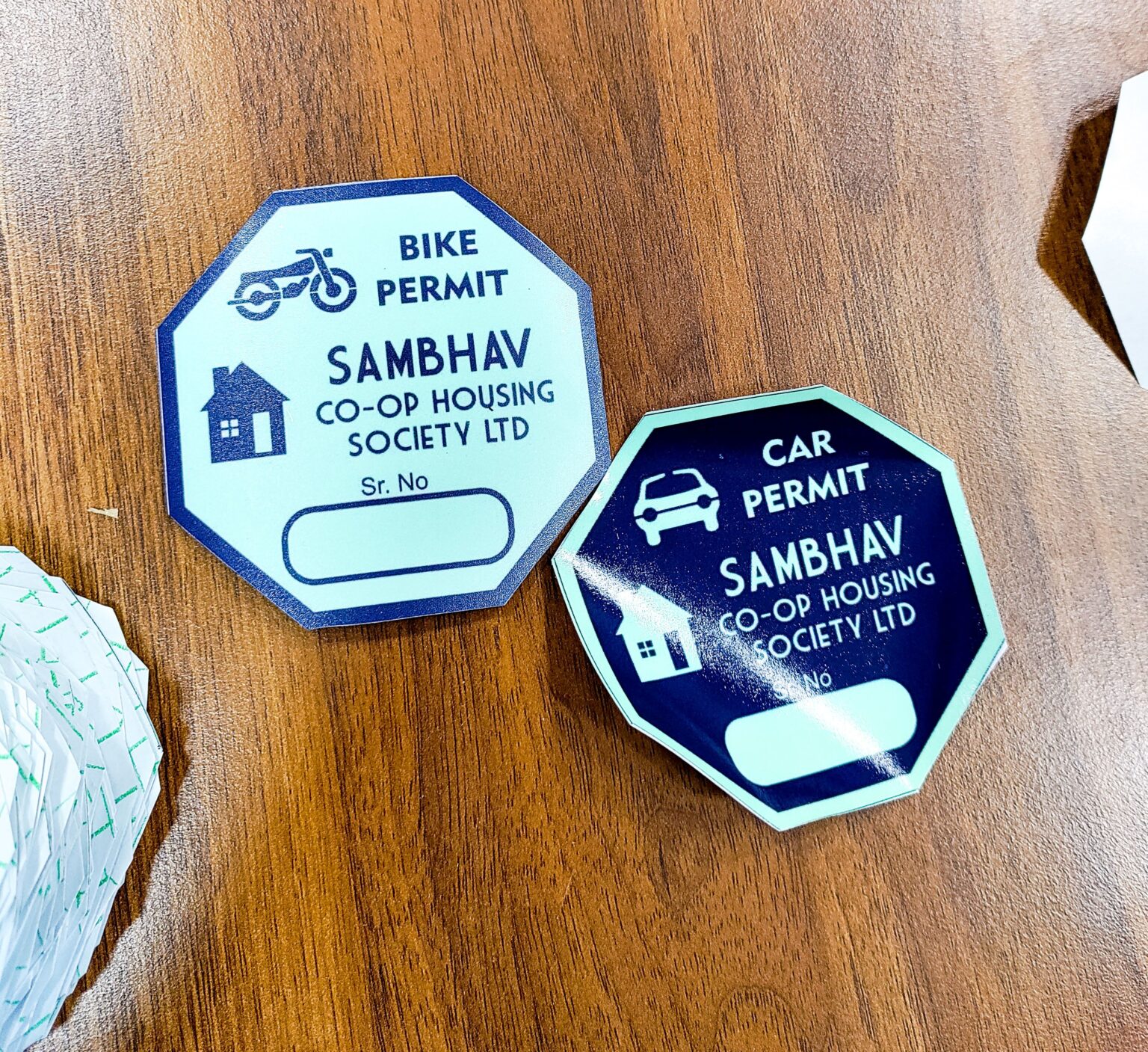 Vehicle Parking Stickers for Society and Apartments – Round Shape – 48 ...