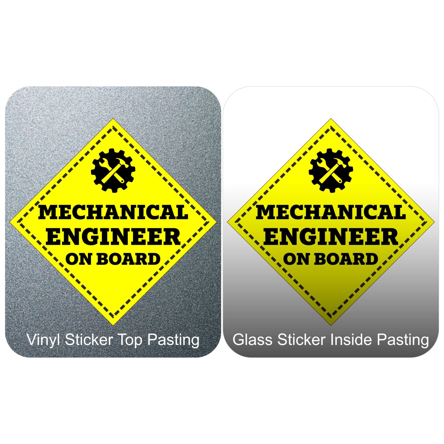 Mechanical Engineer on Board Car Sticker - Akshar Creative Enterprise