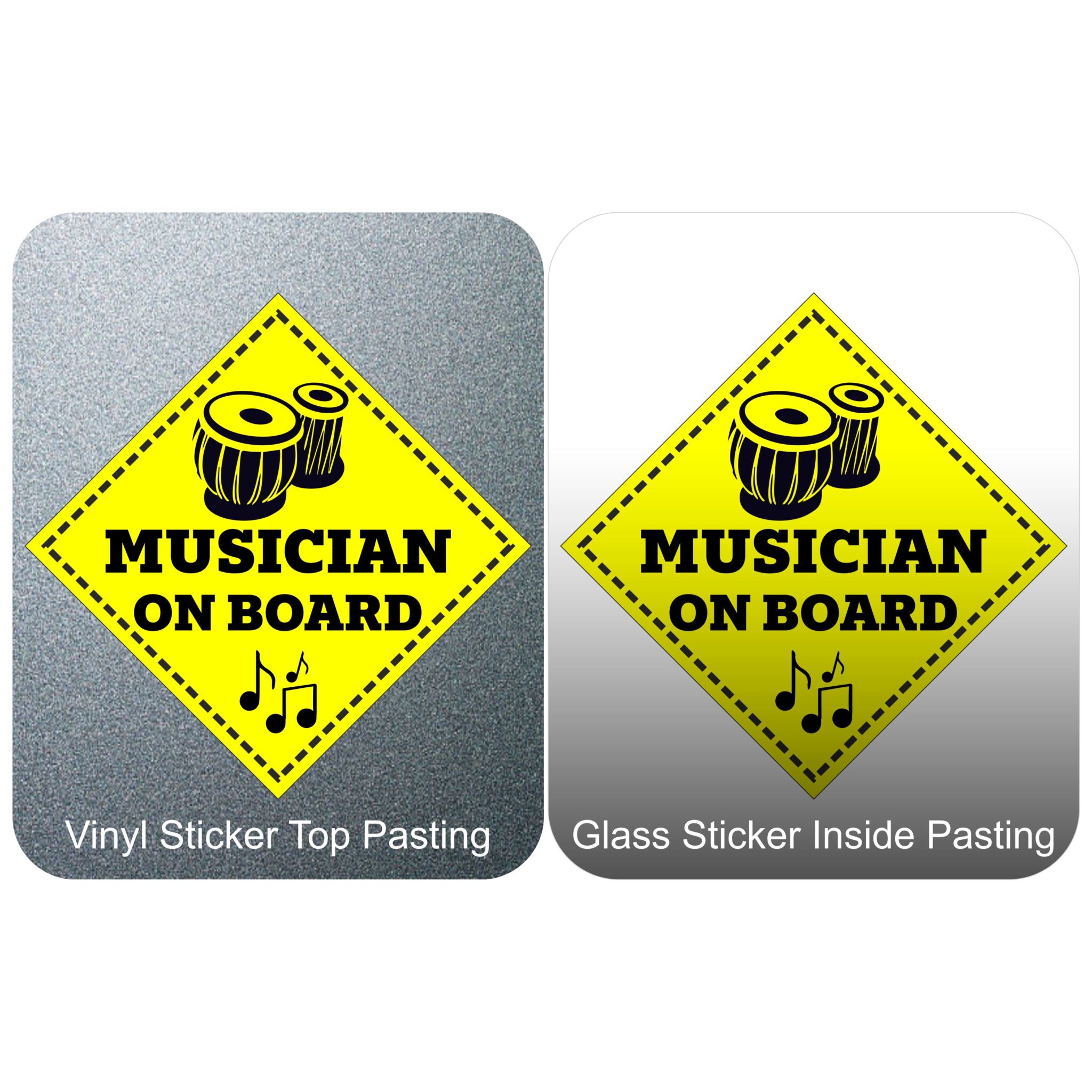 Tabla Player on Board Car Sticker - Akshar Creative Enterprise