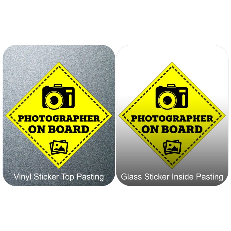 Photographer on Board Car Sticker - Akshar Creative Enterprise