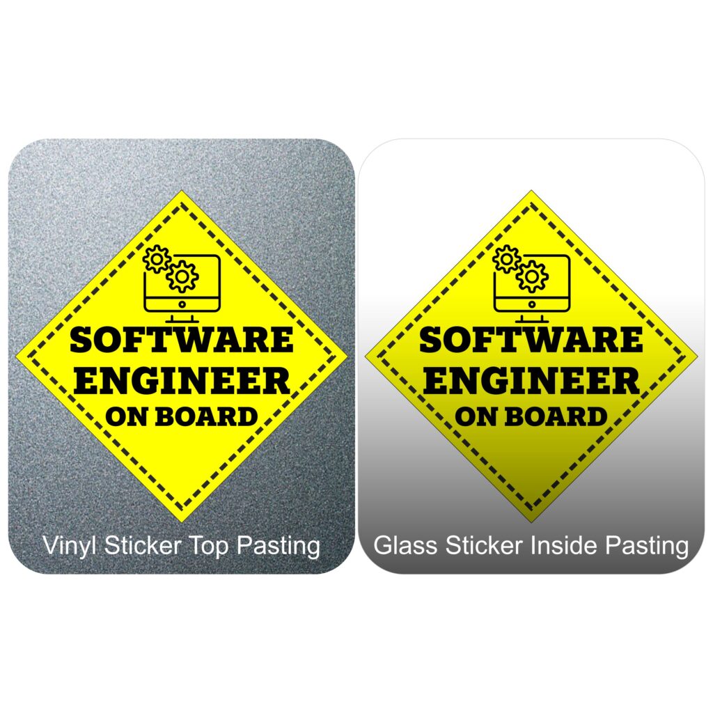 Software Engineer on Board Car Sticker - Akshar Creative Enterprise